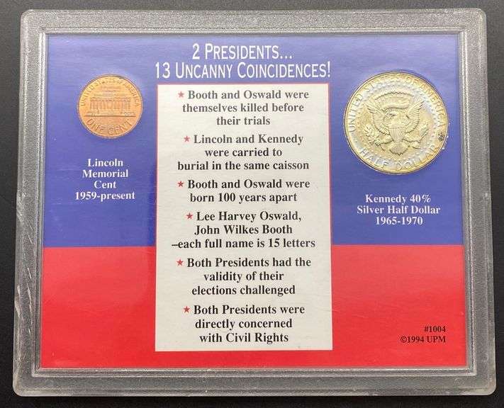 Lincoln & Kennedy Coins & Fact Sheet - Sherwood Auctions