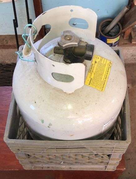 Refillable Propane Tank + Milk Crate - Sherwood Auctions