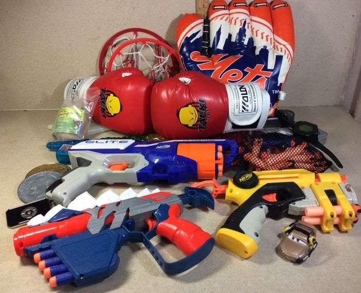 Boys Lot-Nerf Guns & Ammo, Light Up Swords, Boxing Gloves, Switch & Go ...