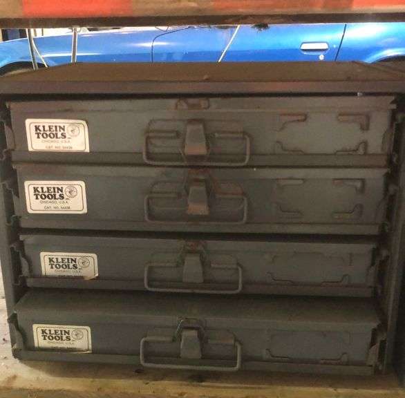 Klein Tool Chest Filled with Metal Parts - Sherwood Auctions