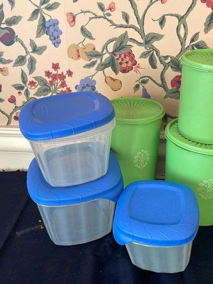 Tupperware Green Canister Set & Rubbermaid Storage Pieces - Sherwood ...