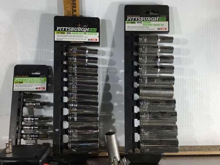 Pittsburgh Pro Sockets, Dual Battery Charger & More - Sherwood Auctions