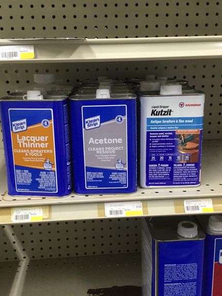 Lacquer Thinner Acetone Liquid Stripper - Sherwood Auctions