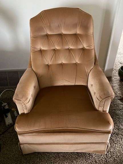 Tan Swivel Rocker Chair - Sherwood Auctions