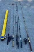 Fishing Rods & Rod Caddy- see details - Sherwood Auctions