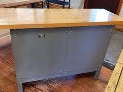 Kennedy Workbench w/ Wooden Top + 10 Drawers - Sherwood Auctions