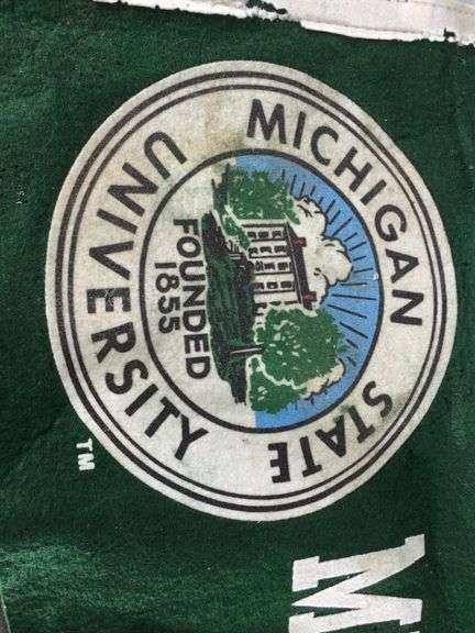 2 Felt Michigan State Pennants - Sherwood Auctions