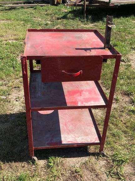 Steel Work Cart on Wheels - Sherwood Auctions