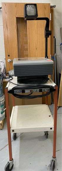 Projector w/ Cart on Wheels - Sherwood Auctions