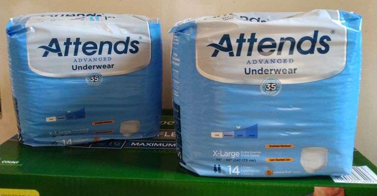 5 Boxes of Depends & Attends Underwear for Men - Sherwood Auctions