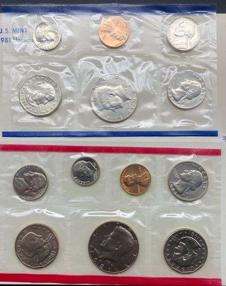 1981 U.S. Mint Uncirculated Coin Set - Sherwood Auctions