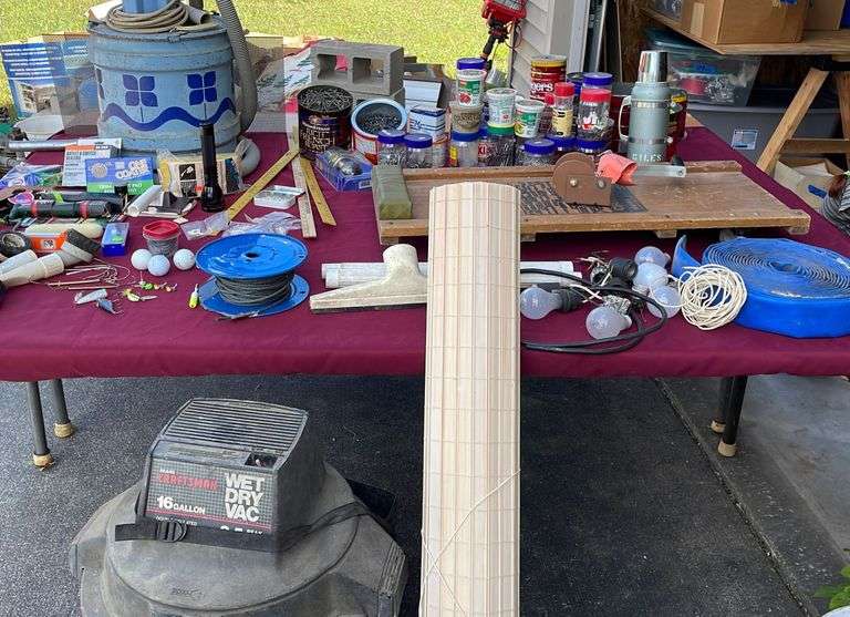 Wet Dry Vac, Wire Cable, Car Creeper+ Large Assortment of Hardware ...