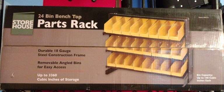 Store House 24 Bin Bench Top Parts Rack ( 32" Length x 24" Height x 12 ...