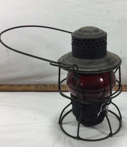 Red Train Lantern - Sherwood Auctions