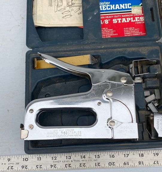 Arrow T-50 Stapler In Case w/ Staples - Sherwood Auctions
