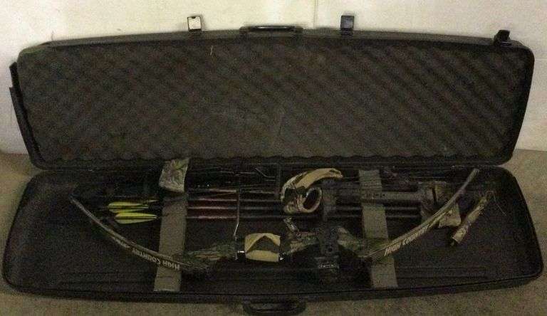 4 Foot Bow Case with Compound Bow & Arrows (case has damage) - Sherwood ...