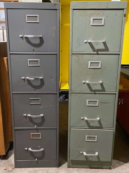 Tall Metal Filing Cabinets - Sherwood Auctions