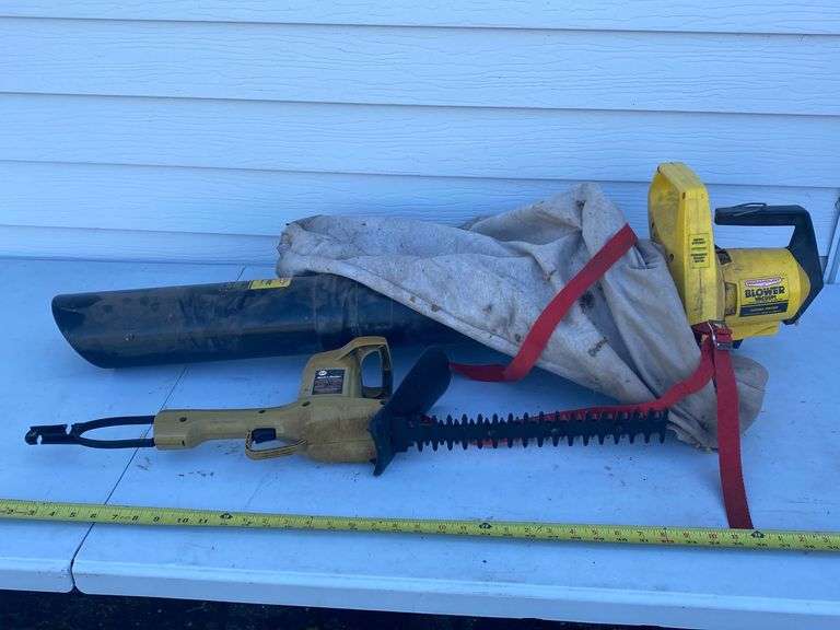 Black & Decker Electric Hedge Trimmer & Paramount Blower Vacuum ...