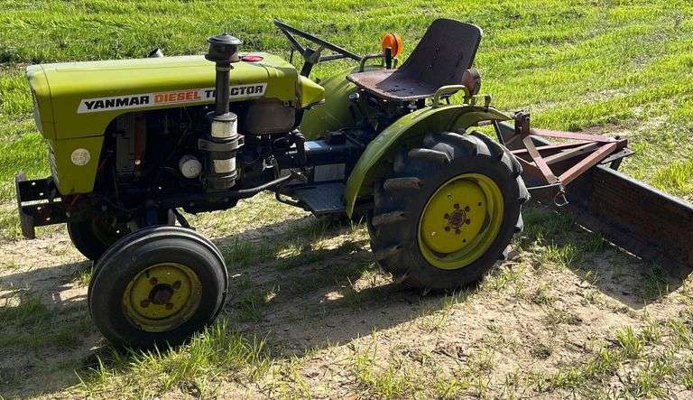 1974-76 Yanmar 155 Diesel Tractor w/ 48” Three Point Back Blade ...