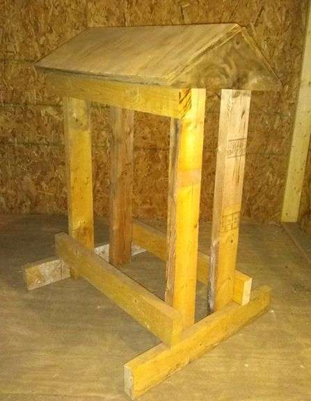 Handmade Wooden Saddle Rack 36"h x 26"l x 24"w - Sherwood Auctions