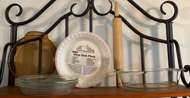 Pyrex Pie Dishs, Other Glass Pie Dishes + Wooden Rolling Pin - Sherwood ...