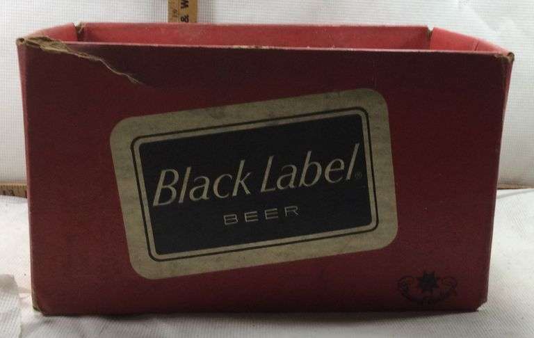Black Label Beer Cardboard Box - Sherwood Auctions