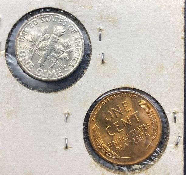 1955 S Dime & Penny Set - Sherwood Auctions