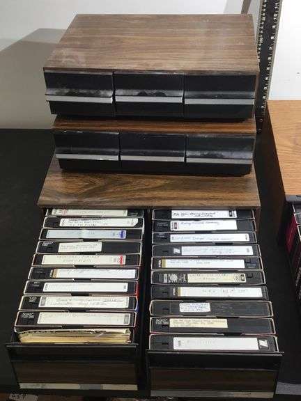 Assorted VHS and Cassette Storage Containers and Contents - Sherwood ...