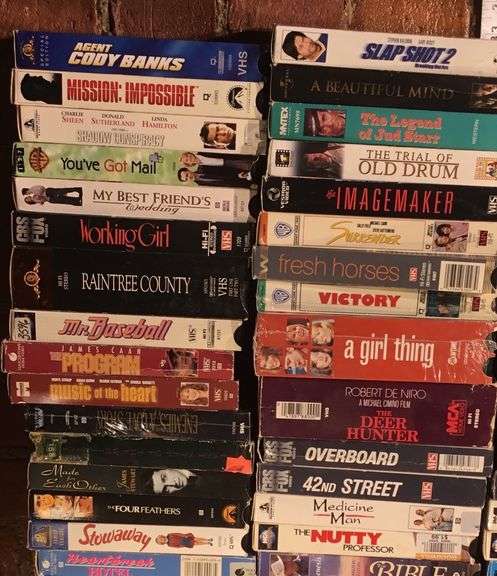 Assorted VHS Tapes Approximately 95 - Sherwood Auctions