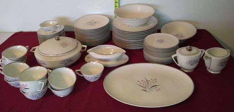 Princess China Tru-Tone Dining Set- Pattern "Flair" - Sherwood Auctions