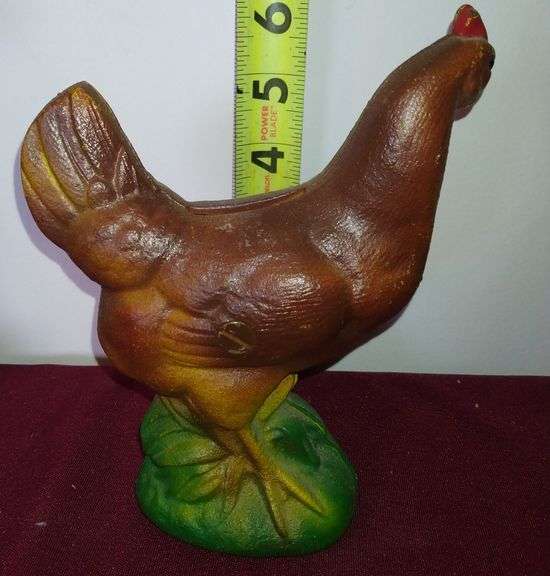 Cast Iron Chicken Bank - Sherwood Auctions