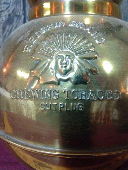 Redskin Brand Chewing Tobacco Spittoon - Sherwood Auctions