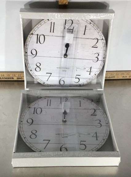 (2) NEW IN BOX! Wall Clocks - Sherwood Auctions