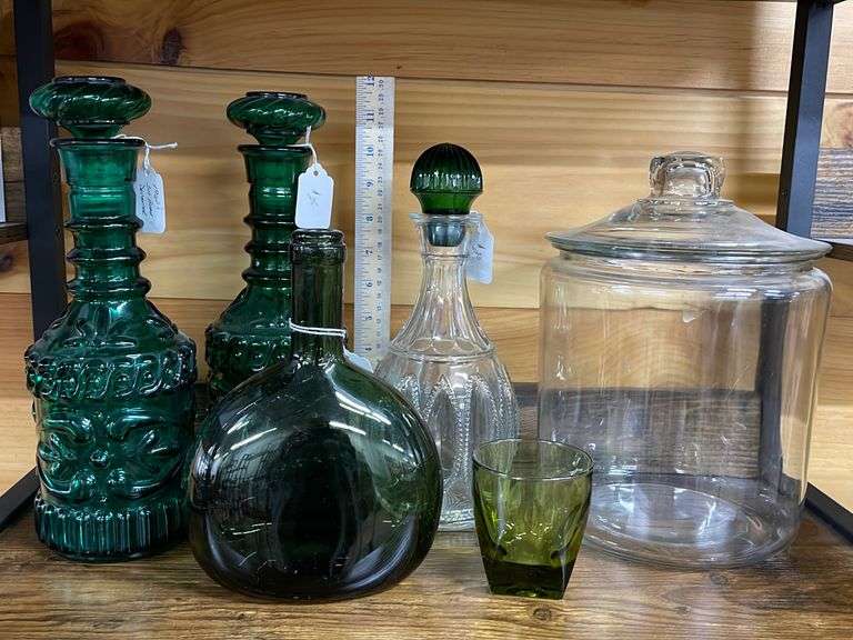 1960’s Jim Beam Decanters, Decanter, Bottle, Large Lidded Jar ...