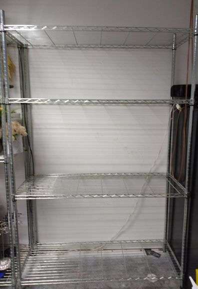 Sensible Storage Metal Shelf (75" H, 47" L, 18"D) - Sherwood Auctions