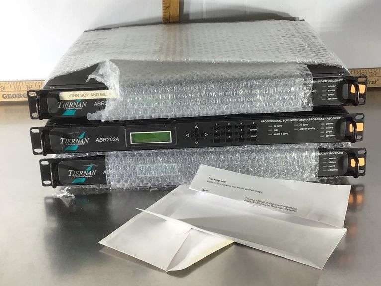 (3) Tiernan ABR202A Professional Satellite SCPC/MCPC Audio Broadcast ...