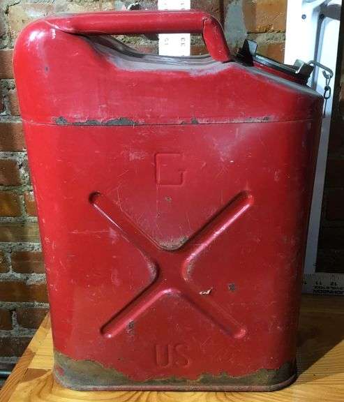 Vintage Metal Jerry Can - Sherwood Auctions