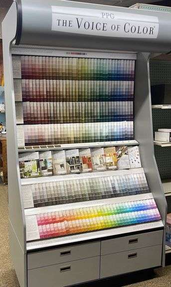 Lighted Paint Color Display + Paint Catalogs & Supplies 86” tall, 48 ...