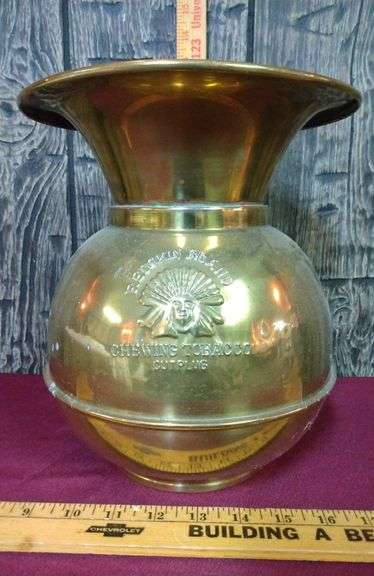 Redskin Brand Chewing Tobacco Spittoon - Sherwood Auctions