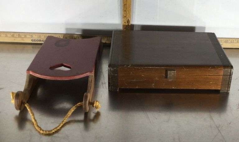 Antique Box, Decorative Sled - Sherwood Auctions