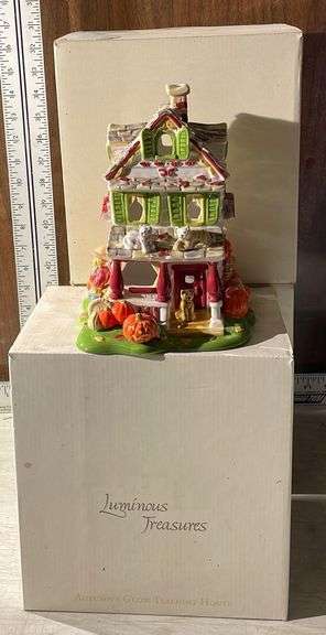 Luminous Treasures “Autumn’s Glow Tealight House” - Sherwood Auctions