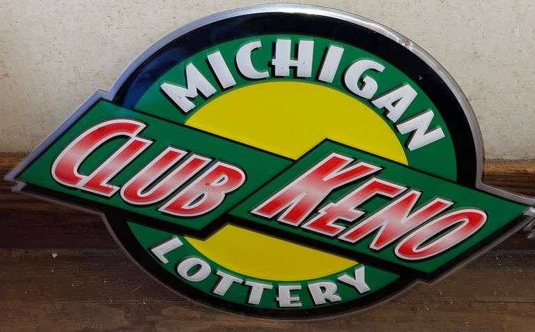 Michigan Pull Tabs & Michigan Club Keno Tin Signs 22”x17” - Sherwood ...