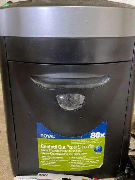 Royal Paper Shredder + Office Supplies - Sherwood Auctions