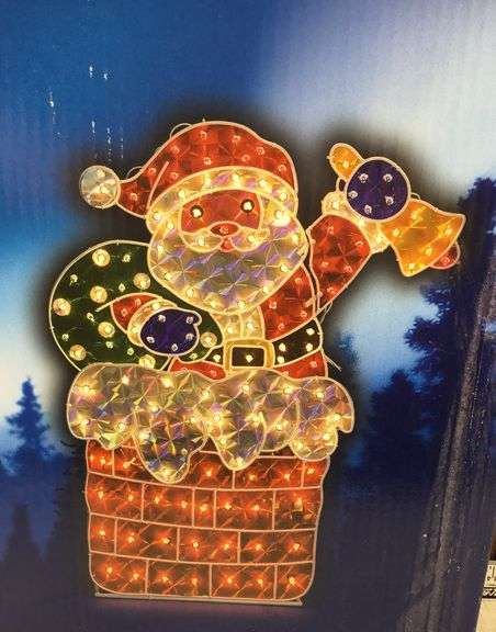 Animated Holographic Santa Lighted Sculpture NEW In Box!! - Sherwood ...