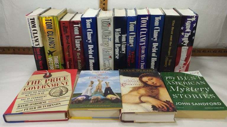 Great Collection of Tom Clancy Books + Assorted Novels - Sherwood Auctions