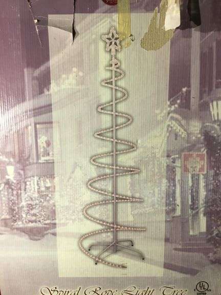 6' Sprial Rope Light Tree - Sherwood Auctions