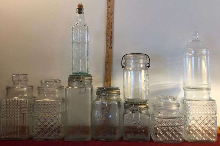 Fancy Glass Storage Containers - Sherwood Auctions