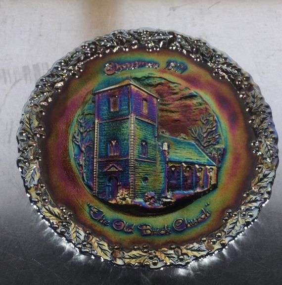 Fenton Carnival Glass Plate - Sherwood Auctions