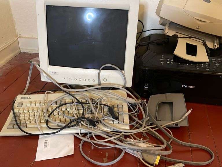 Canon Fax Machine, Hp Printer, CTX Computer w/ Dell Keyboard and Loads ...