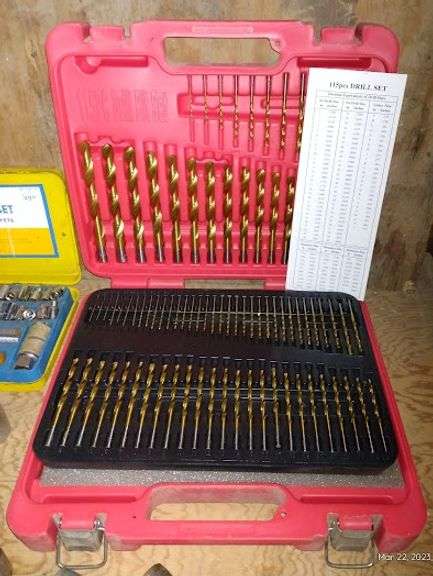 Handyman 115 pc. Drill Bit Set + Socket Set - Sherwood Auctions